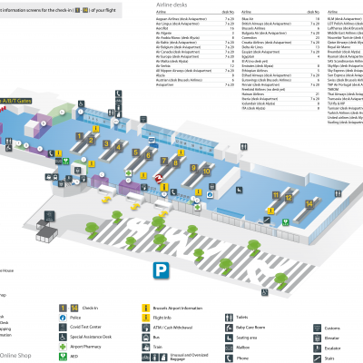 Plattegronden en plan luchthaven Zaventem | Brussels Airport